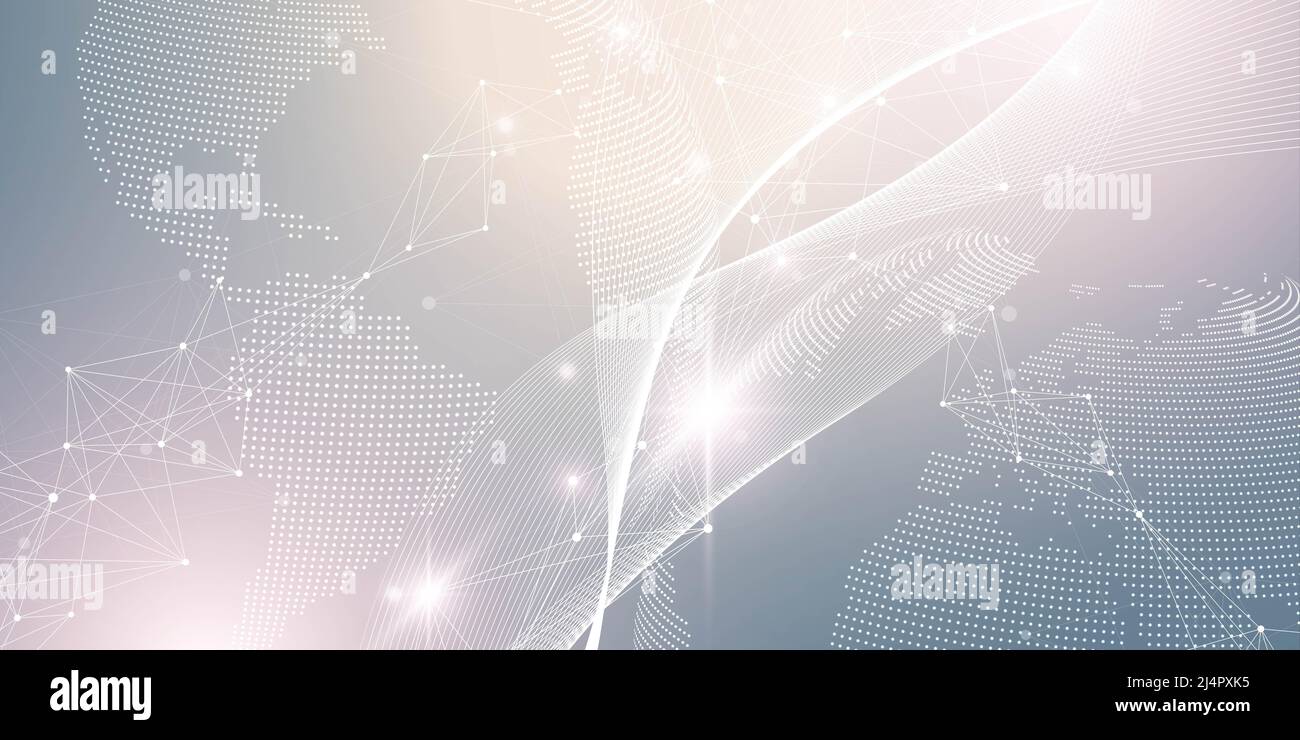 Big data visualization. Geometric abstract background visual ...