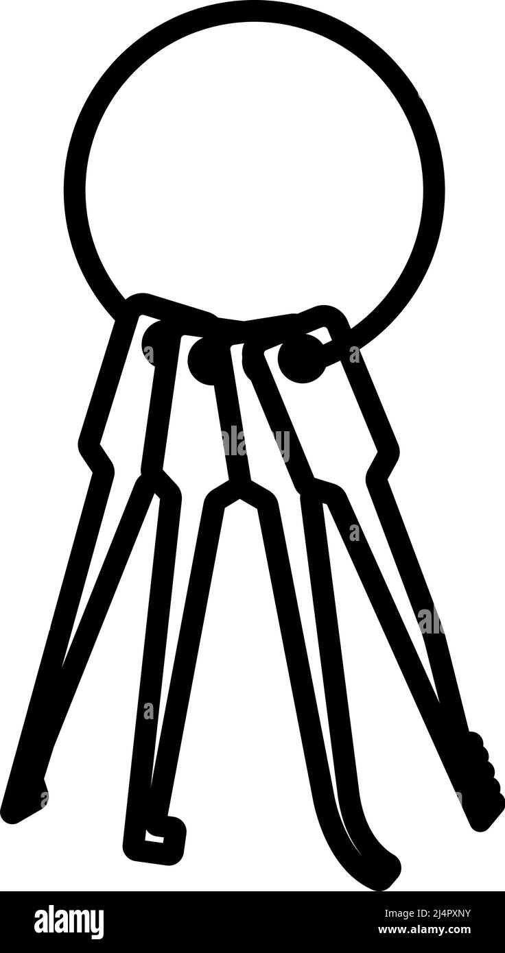 Lockpick Icon. Bold outline design with editable stroke width. Vector ...