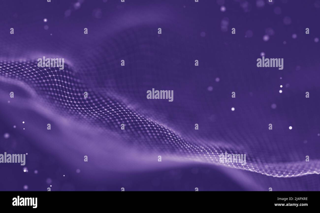 Abstract futuristic illustration of polygonal surface. Low poly shape ...