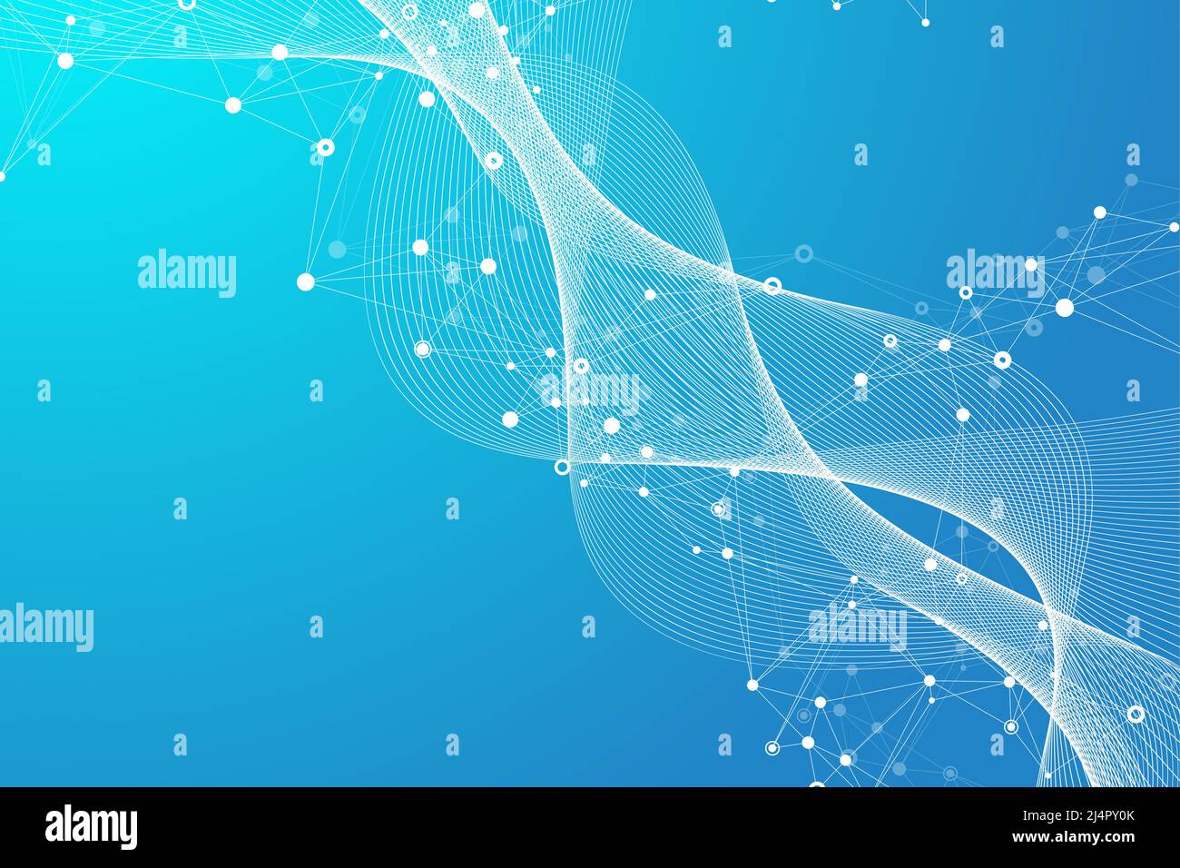 Geometric Abstract Background With Connected Lines And Dots