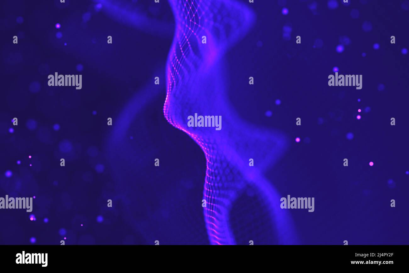 Abstract futuristic illustration of polygonal surface. Low poly shape ...