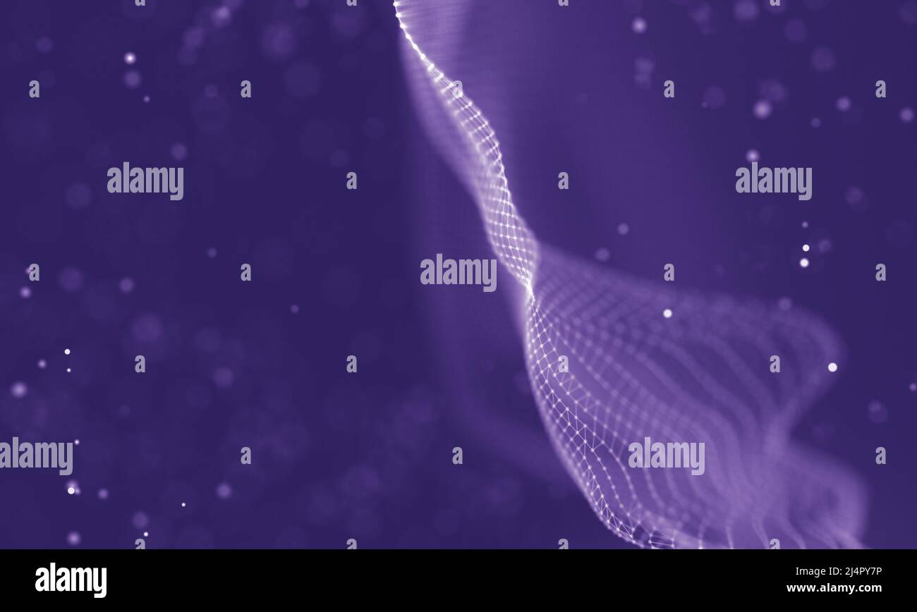 Abstract futuristic illustration of polygonal surface. Low poly shape ...