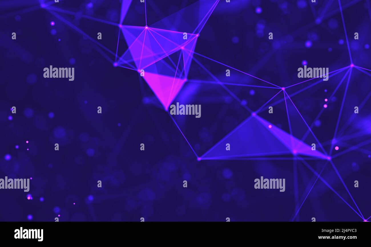 Abstract futuristic illustration of polygonal surface. Low poly shape ...