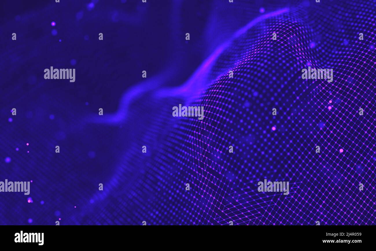 Abstract futuristic illustration of polygonal surface. Low poly shape ...