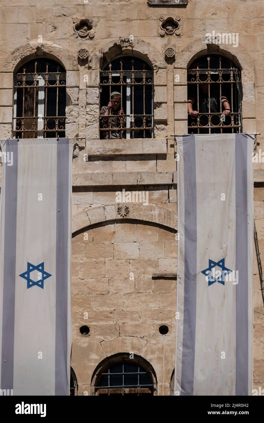 Israeli flags hanged outside Ariel Sharon's House named after former ...