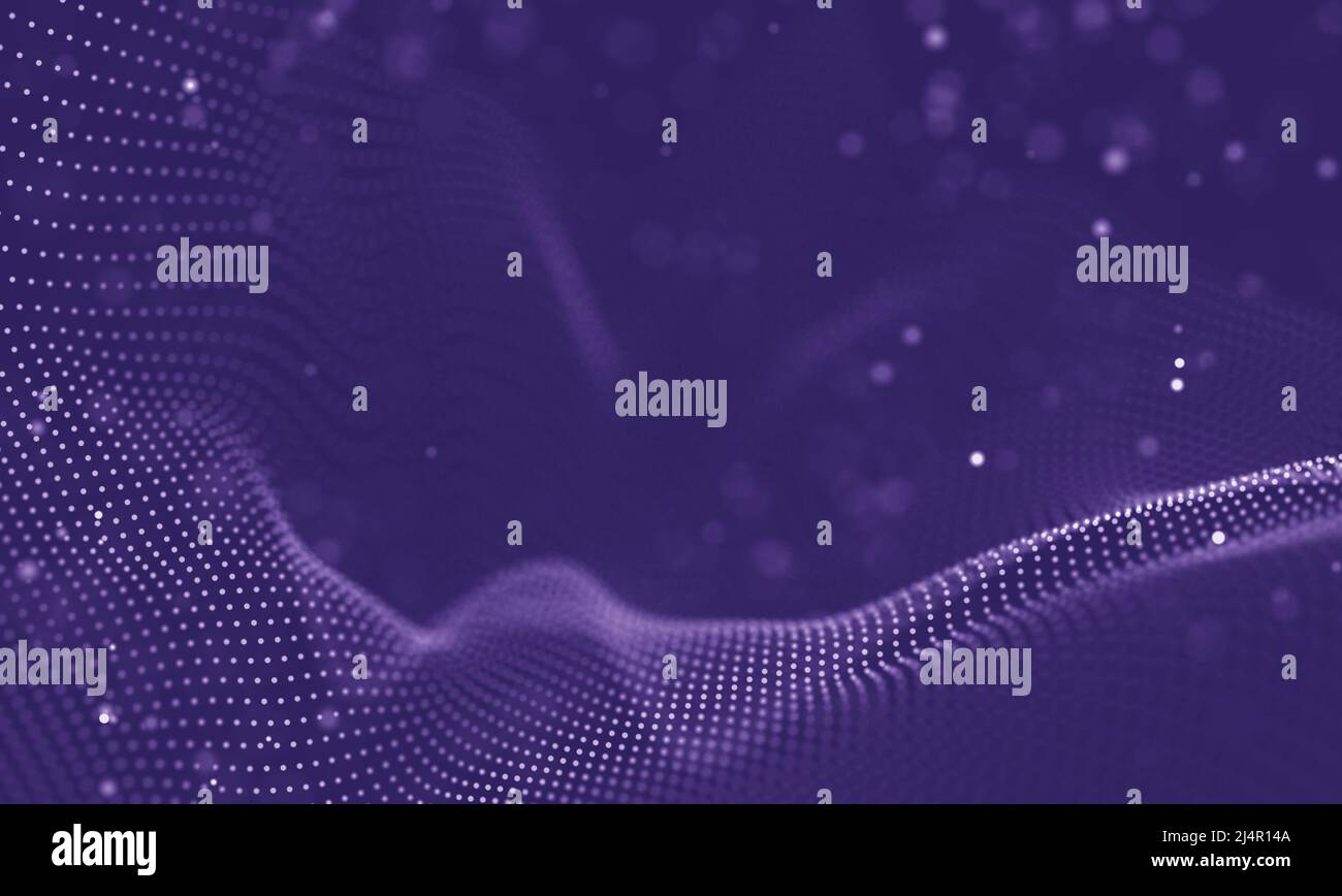 Data technology abstract futuristic illustration . Low poly shape with connecting dots and lines ...