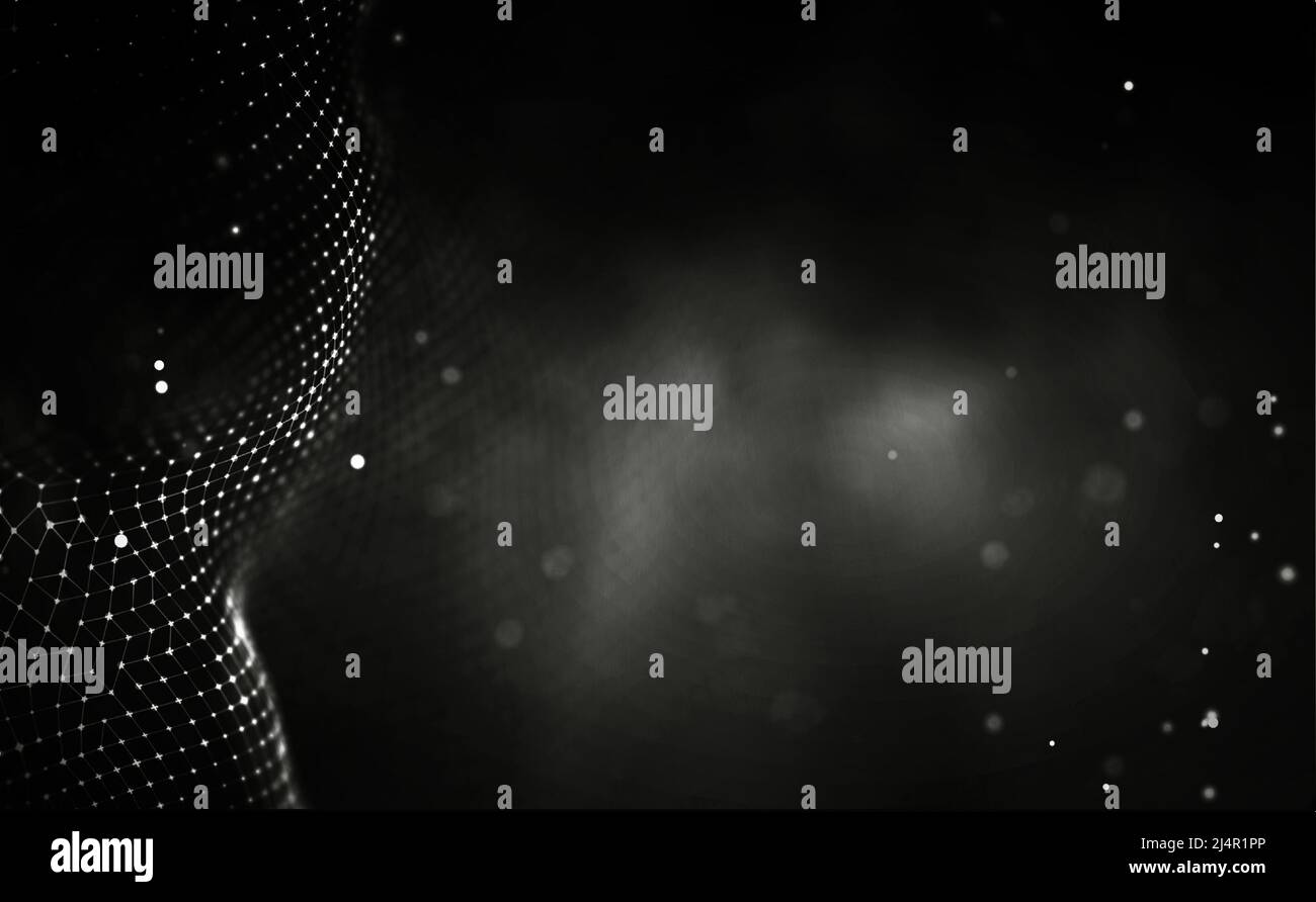 Black technology background. Global communication network concept Stock ...