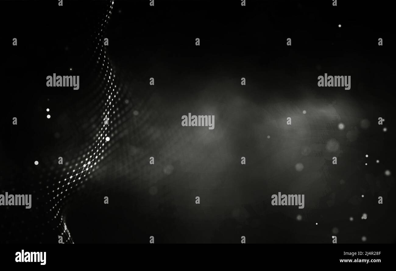 Black technology background. Global communication network concept Stock ...
