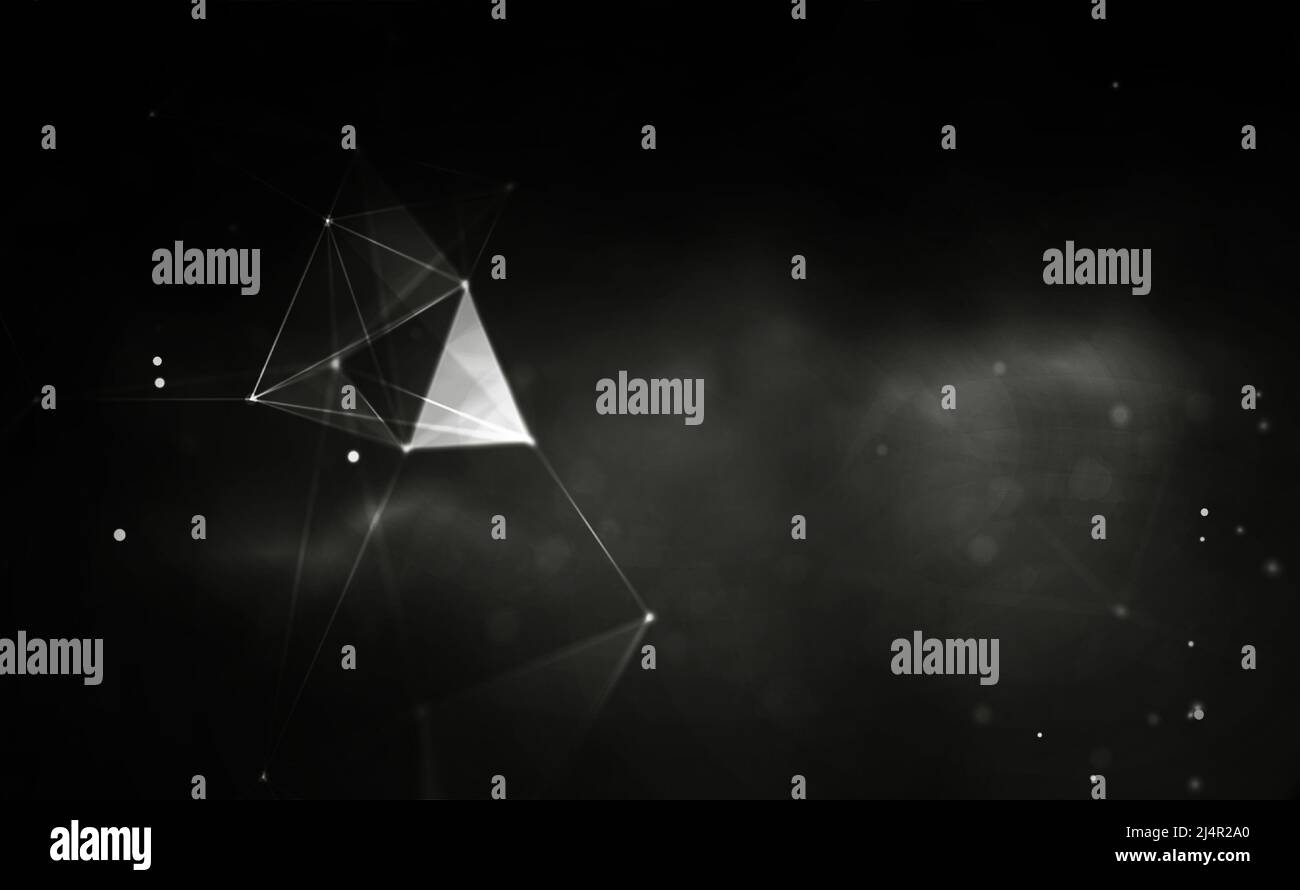 Black technology background. Global communication network concept Stock ...