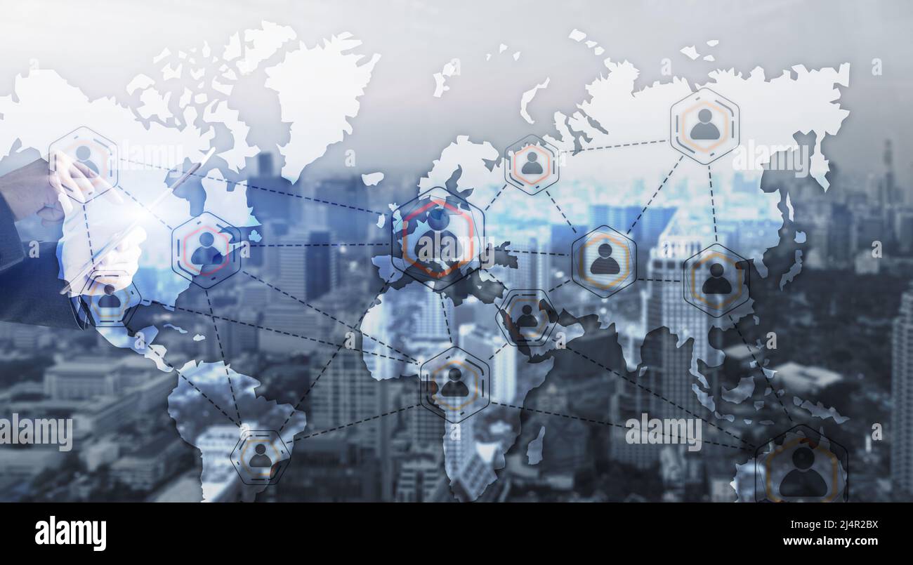 Global Outsourcing Resources Business Internet Technology Concept On ...