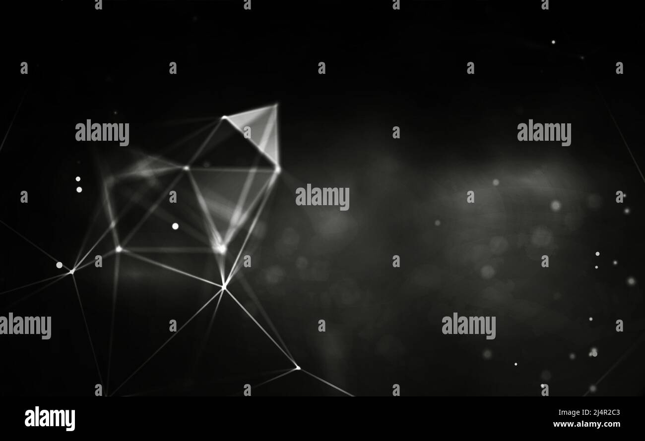 Black technology background. Global communication network concept Stock ...