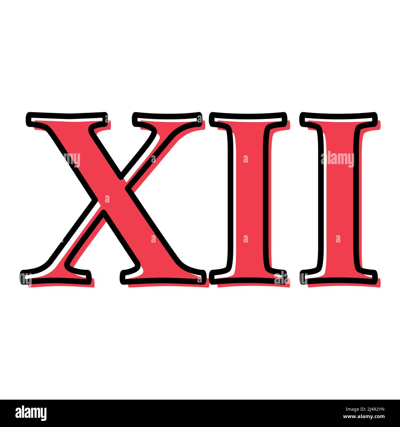 Roman numeral number icon, letter typography style sign, mathematics ...