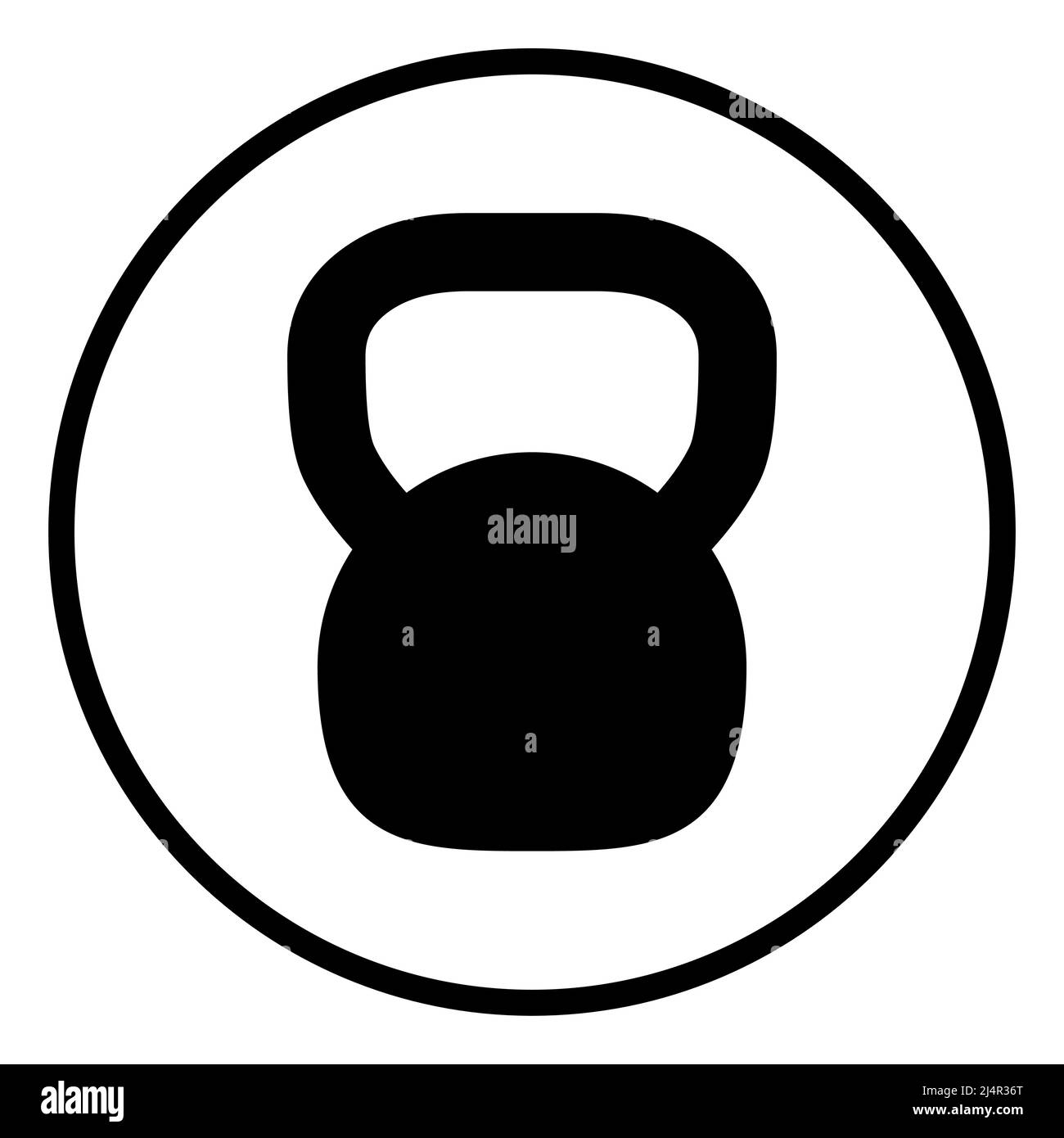 Kettlebell icon, fitness sport symbol, iron equipment vector ...