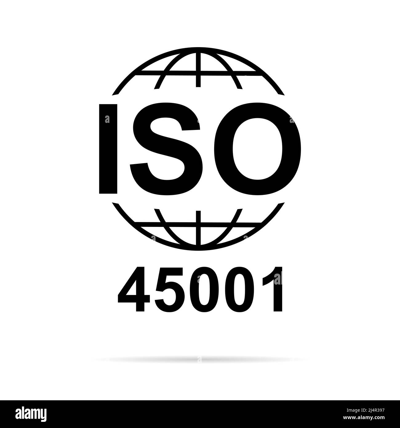 Iso 45001 icon. Occupational Health and Safety. Standard quality symbol ...