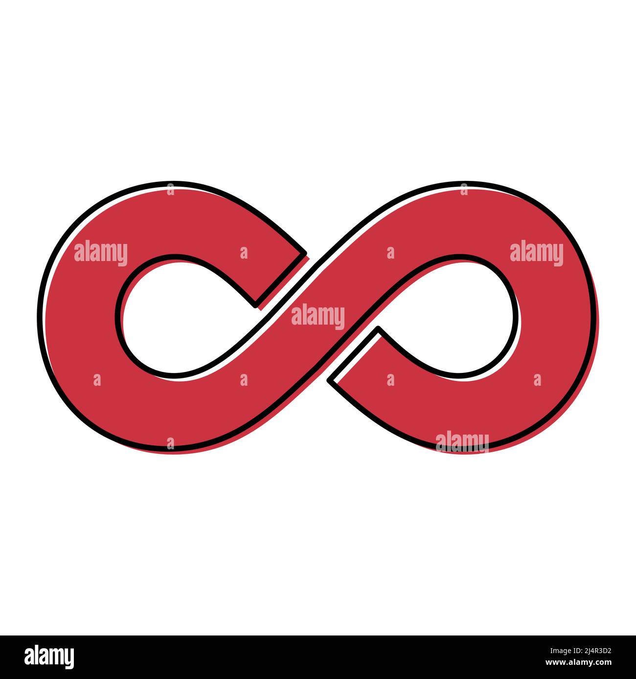 Infinity geometric icon, mathematical tattoo symbol, endless abstract ...