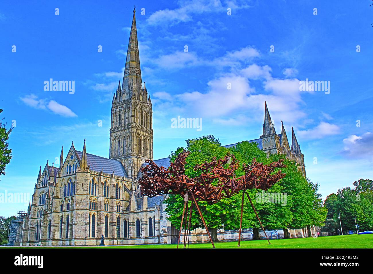 Salisbury cathedral medieval clock hi-res stock photography and images ...