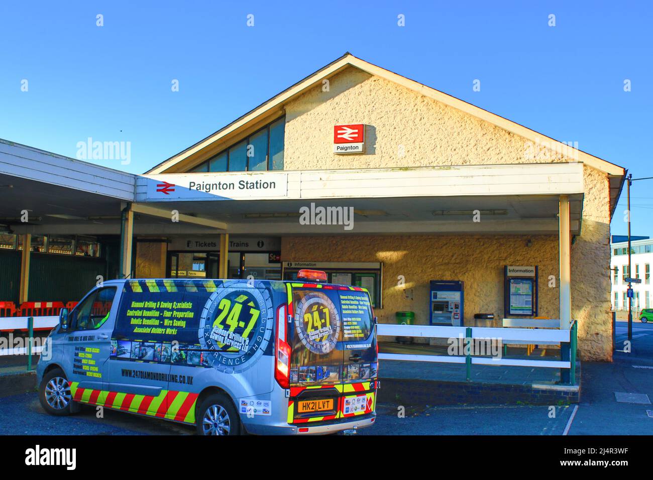 View of Paignton railway station-it serves the town and seaside resort ...