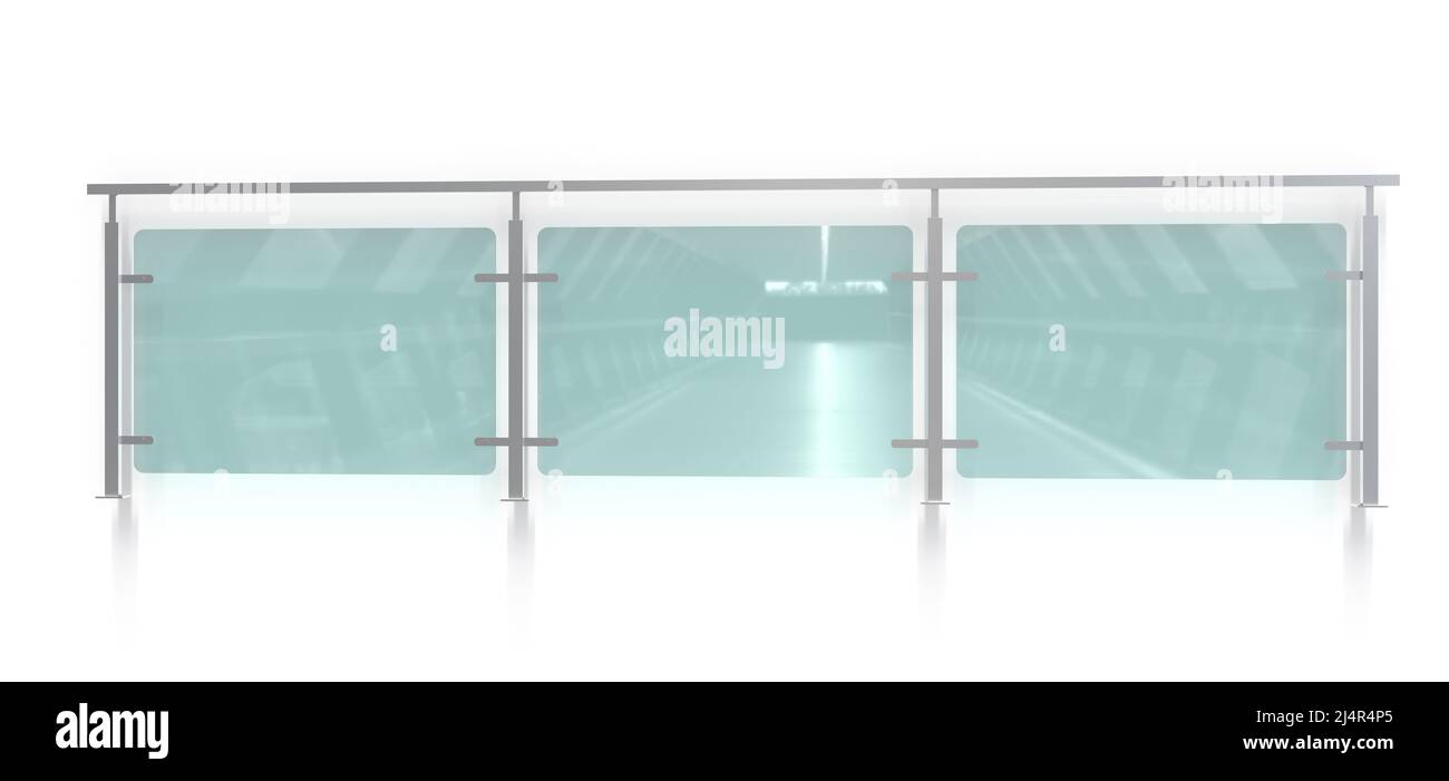 Empty stairs railing Cut Out Stock Images & Pictures - Alamy