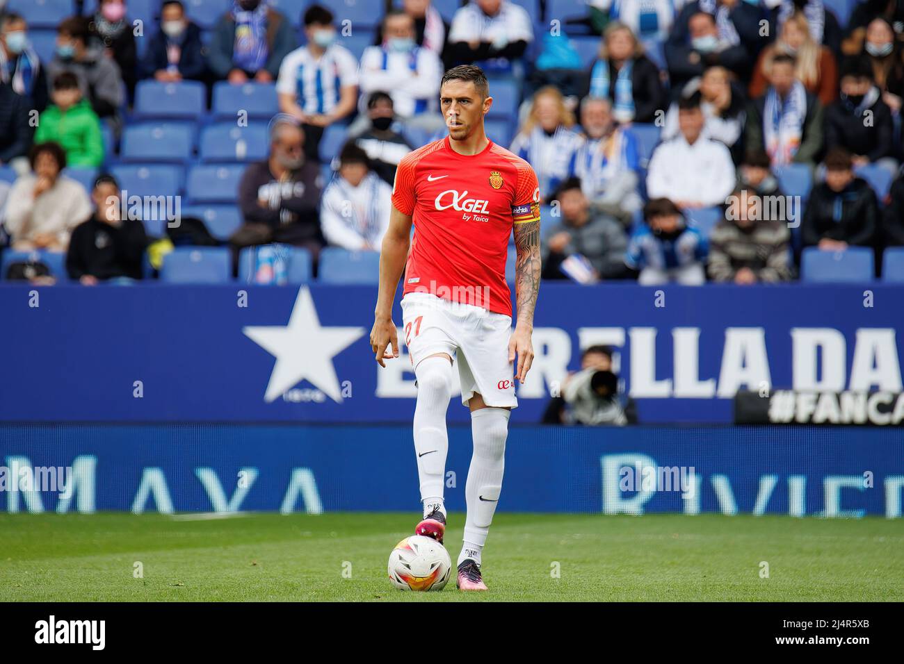 BARCELONA - MAR 20: Antonio Raillo in action at the La Liga match ...
