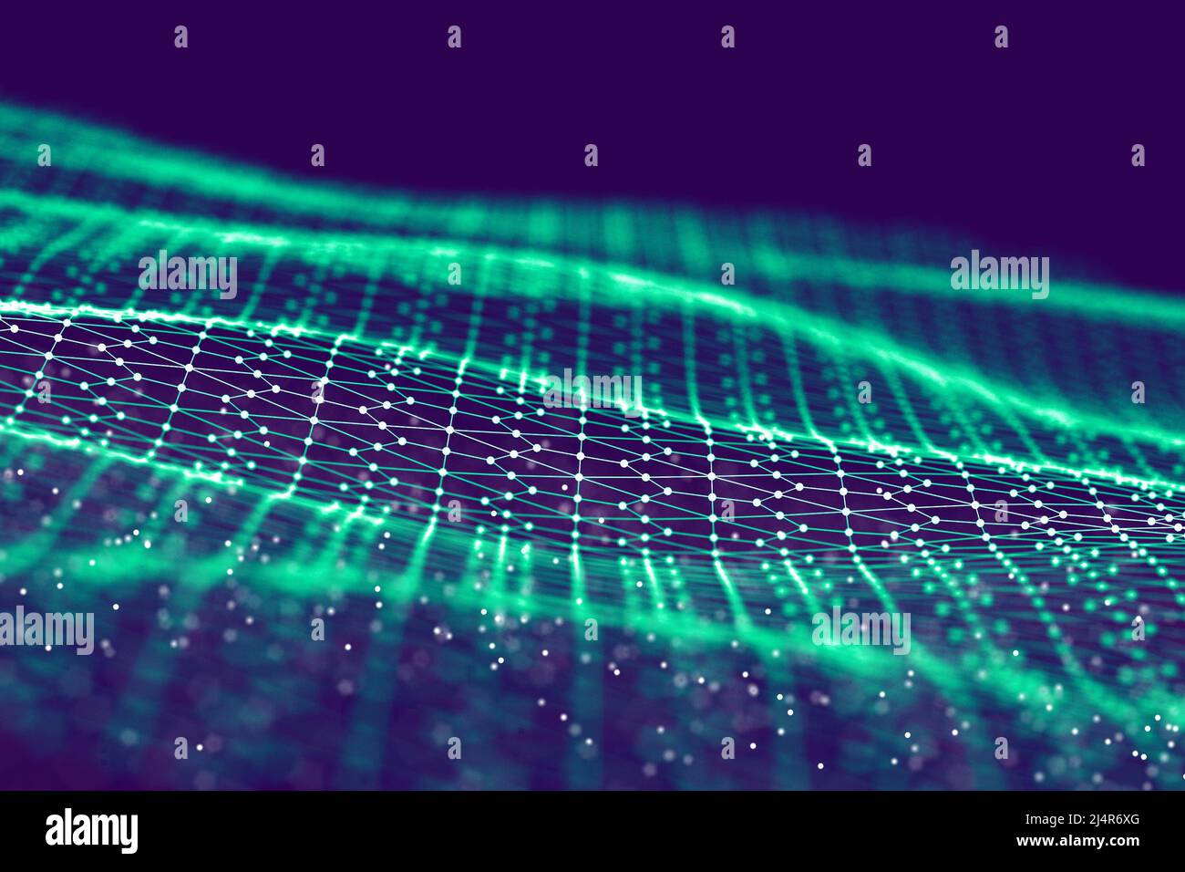Big data visualization. Background 3d .Big data connection background. Cyber technology Ai tech ...