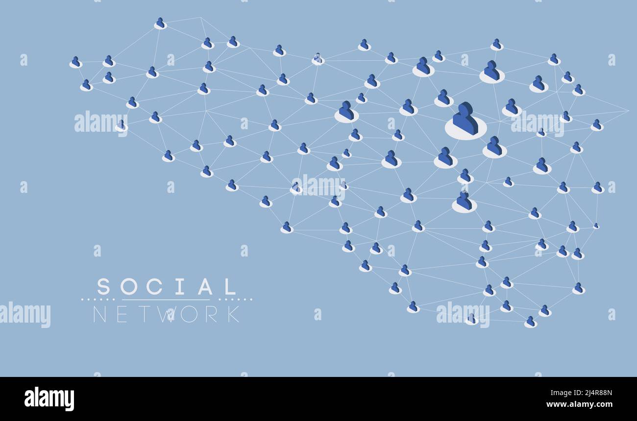 Social network media global people communication information sharing ...