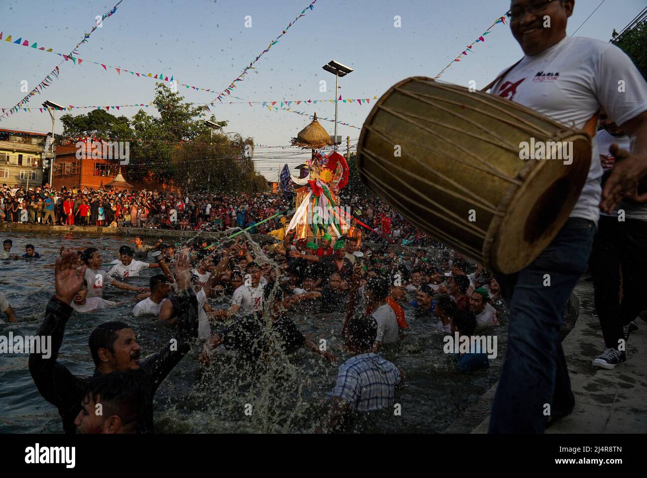 Kathmandu, NE, Nepal. 17th Apr, 2022. Locals of Handigaun, an ancient ...