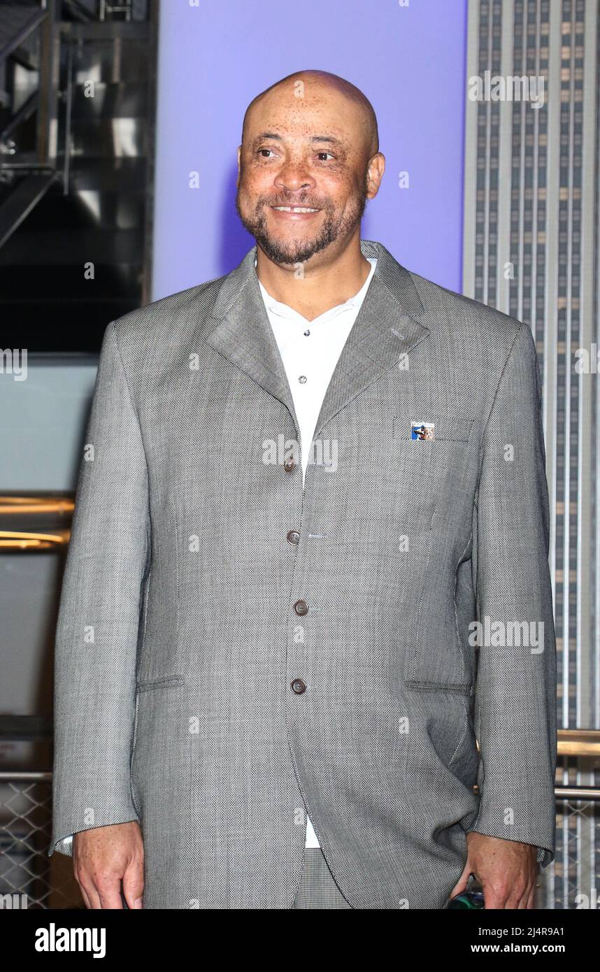 April 15, 22, 2022.Butch Huskey attend the Empire State lighting ...