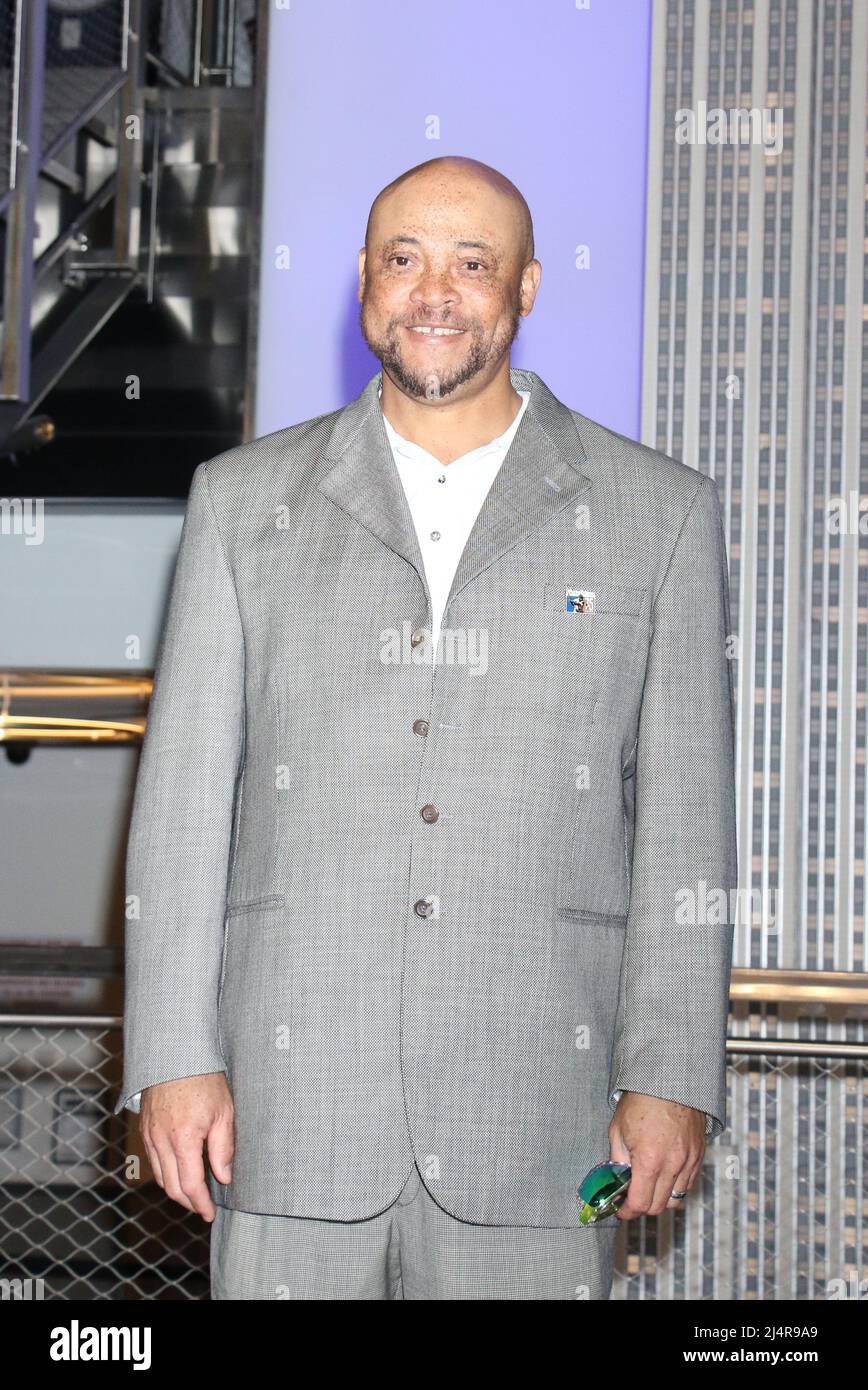 April 15, 22, 2022.Butch Huskey attend the Empire State lighting ...