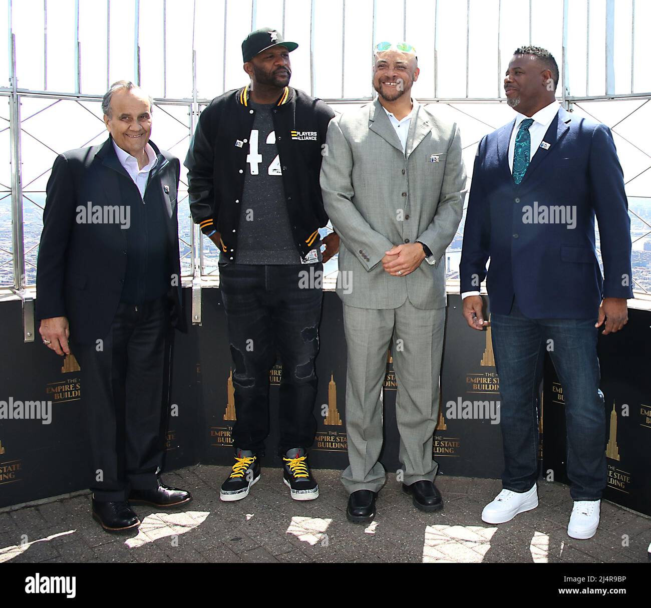 April 15, 22, 2022. Joe Torre CC Sabathia, Butch Huskey, Ken Griffey Jr ...