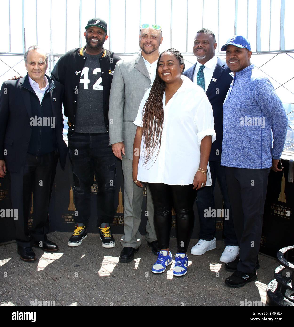 April 15, 22, 2022. Joe Torre CC Sabathia, Butch Huskey.Meta Robinson ...