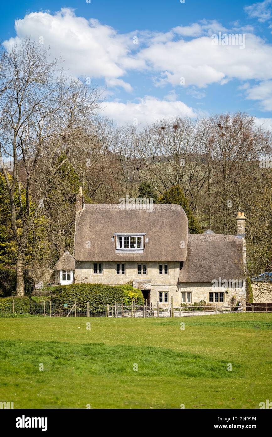 English thatched cottage set in beautiful countryside in Corton ...