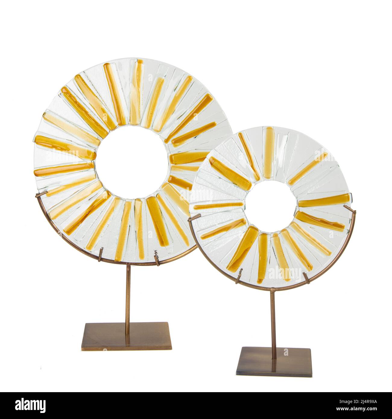 abstract glass sun figure luxury living room accessory isolated on ...