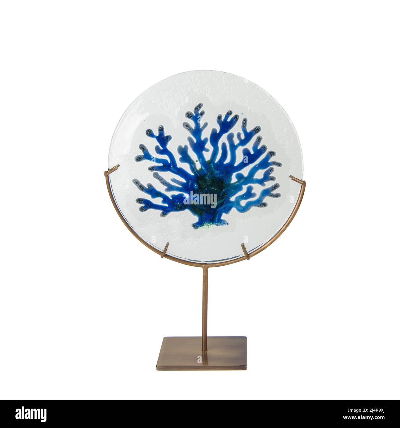 abstract glass sun figure luxury living room accessory isolated on ...