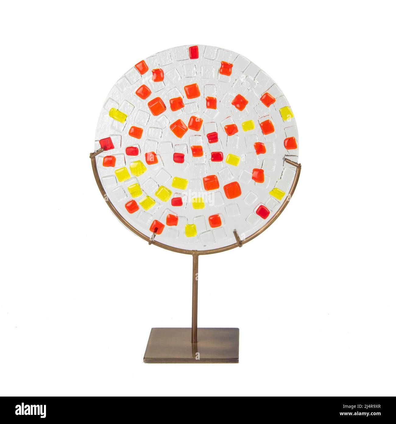 abstract glass sun figure luxury living room accessory isolated on ...