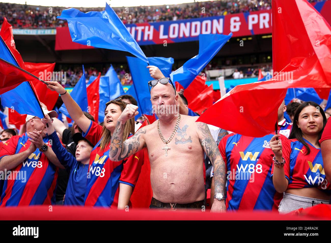 Crystal Palace fans before the Emirates FA Cup semi final match at ...