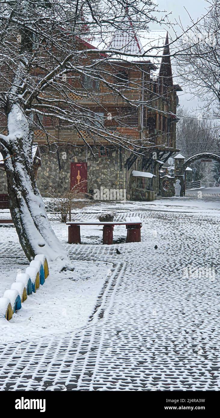 Houses and sights in the villages of Western Ukraine. Departure from ...