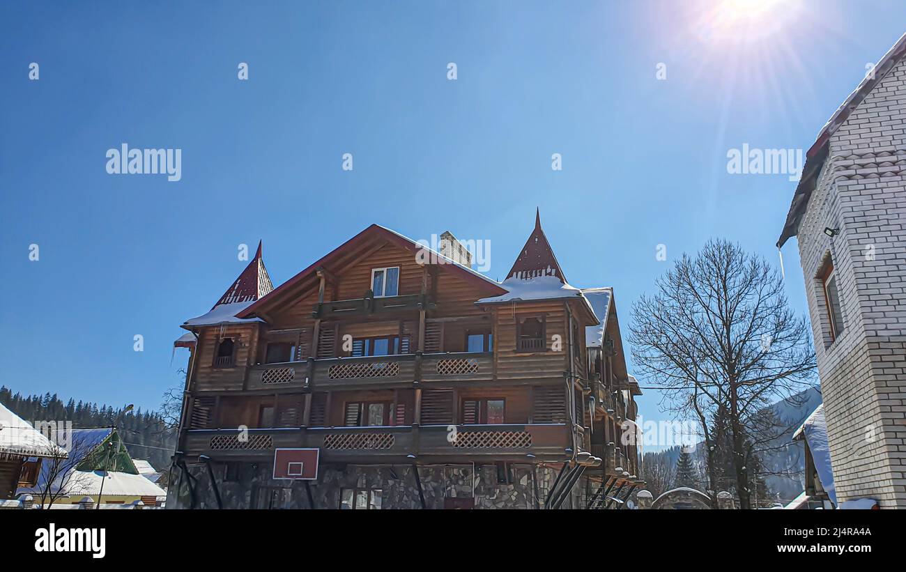Houses and sights in the villages of Western Ukraine. Departure from ...