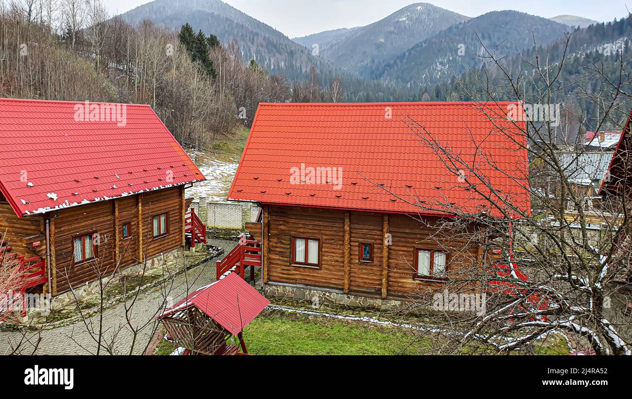 Houses and sights in the villages of Western Ukraine. Departure from ...