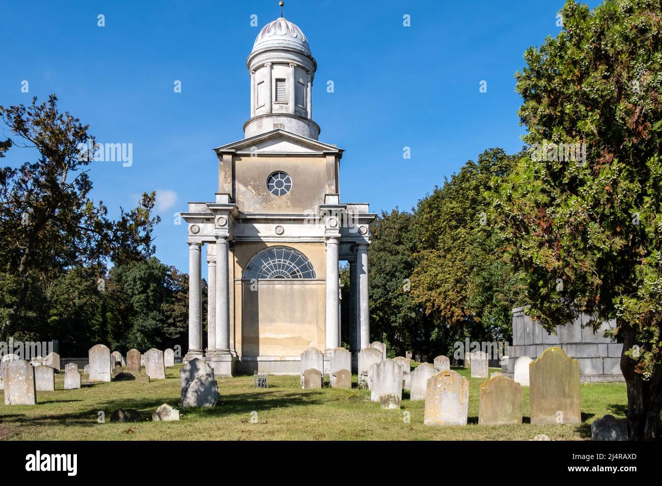 The village of Mistley in Essex, England. Side view of one of the ...