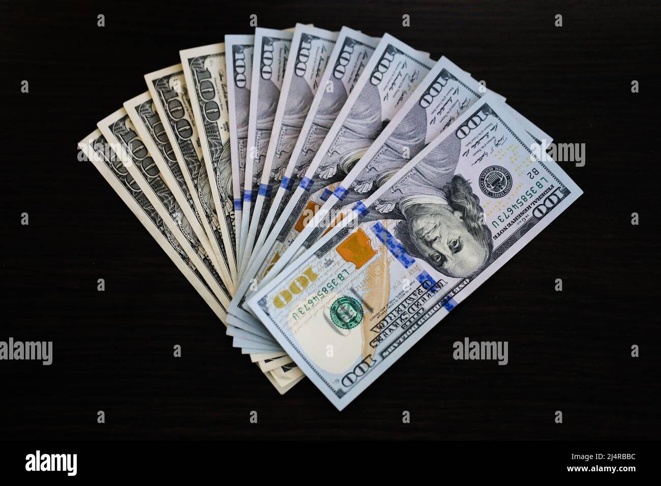 Many bills 100 dollars hi-res stock photography and images - Alamy