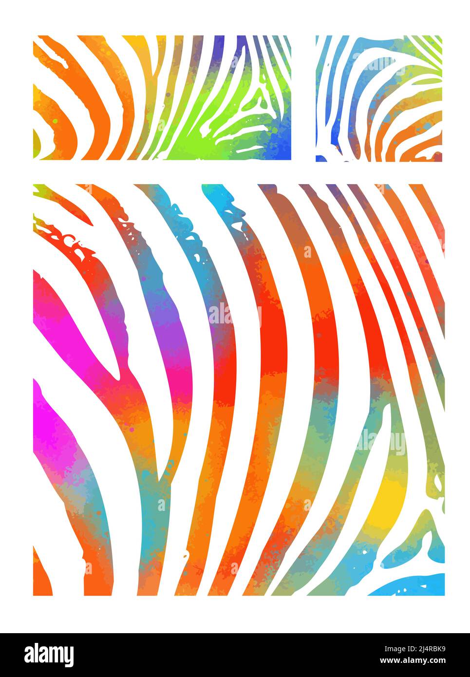Multi colored Zebra print background. Vector illustration Stock Vector ...