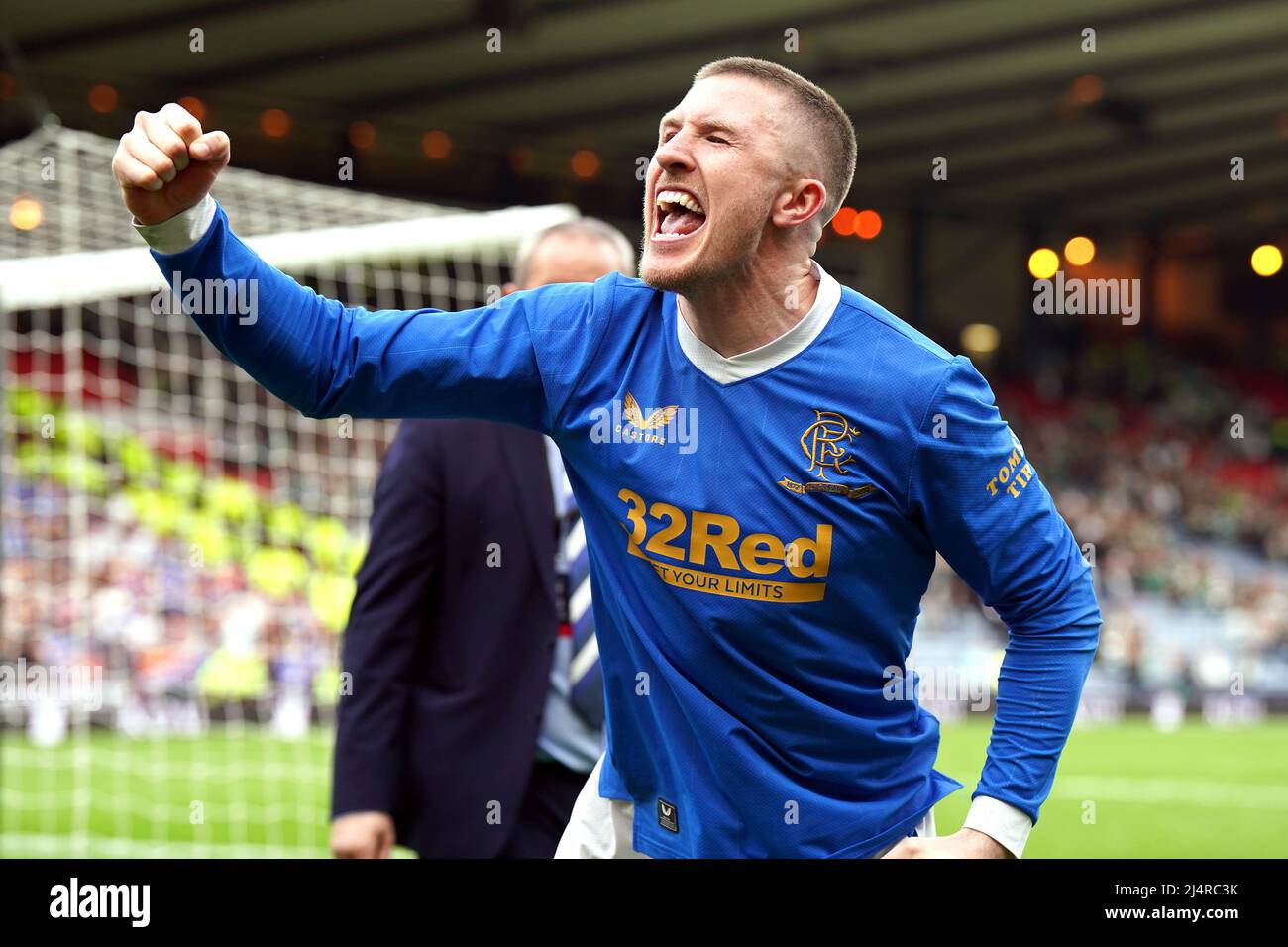 Ranger's John Lundstram celebrates after the final whistle in the ...