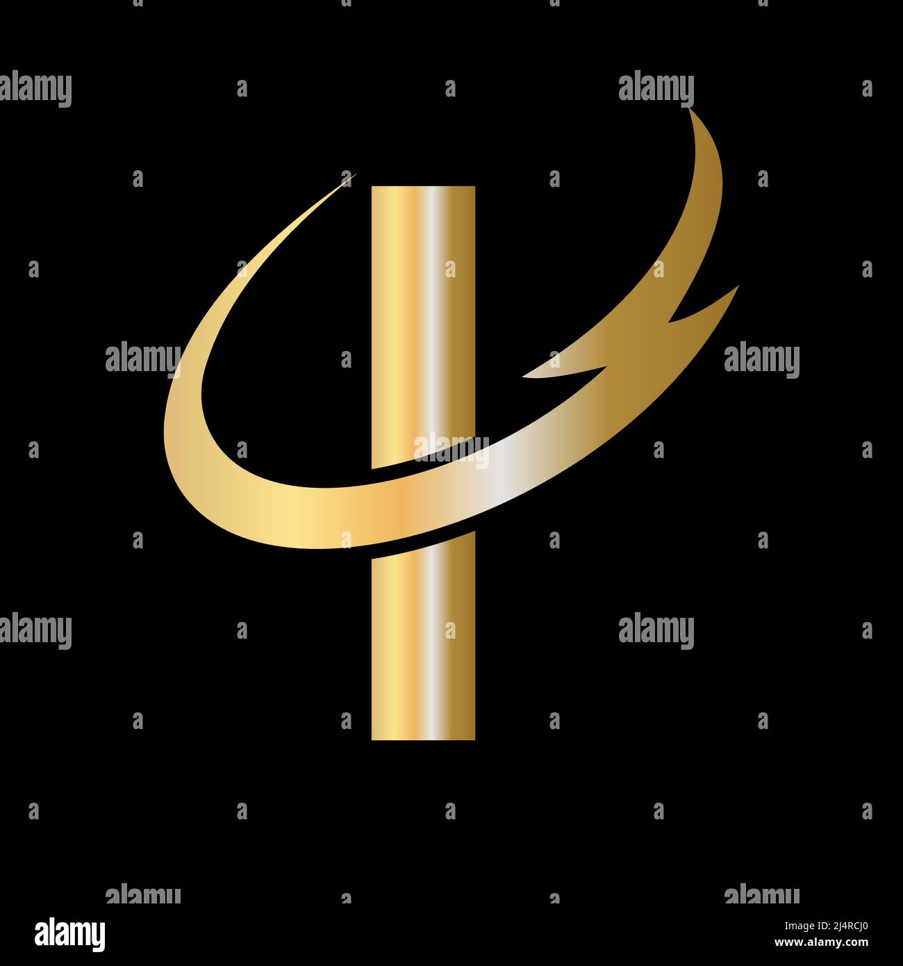 Initial I letter logo with creative modern business typography vector ...