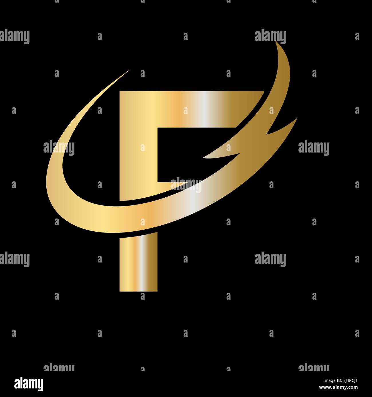 Initial F letter logo with creative modern business typography vector ...