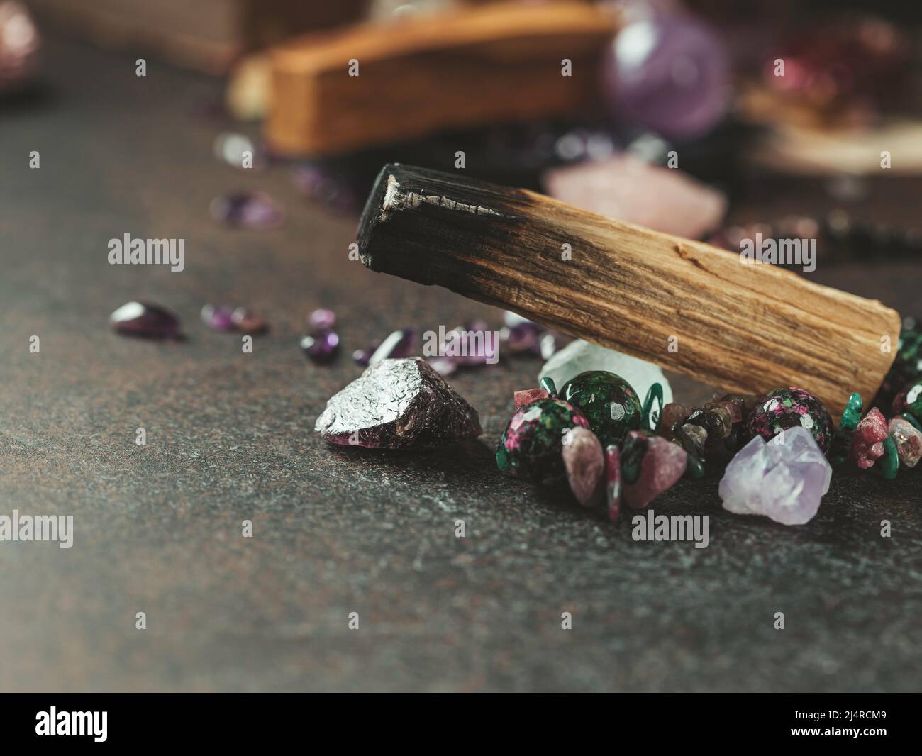 Palo Santo, holy sacred tree stick, burning with aroma smoke. Healthy ...