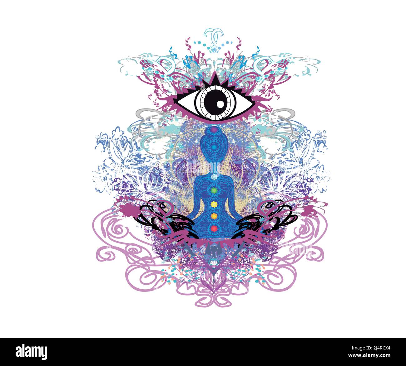 Woman with third eye Stock Vector Images - Alamy