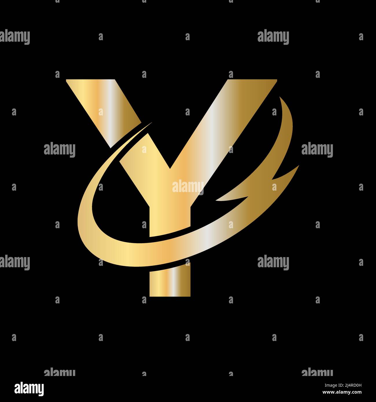 Initial Y letter logo with creative modern business typography vector ...