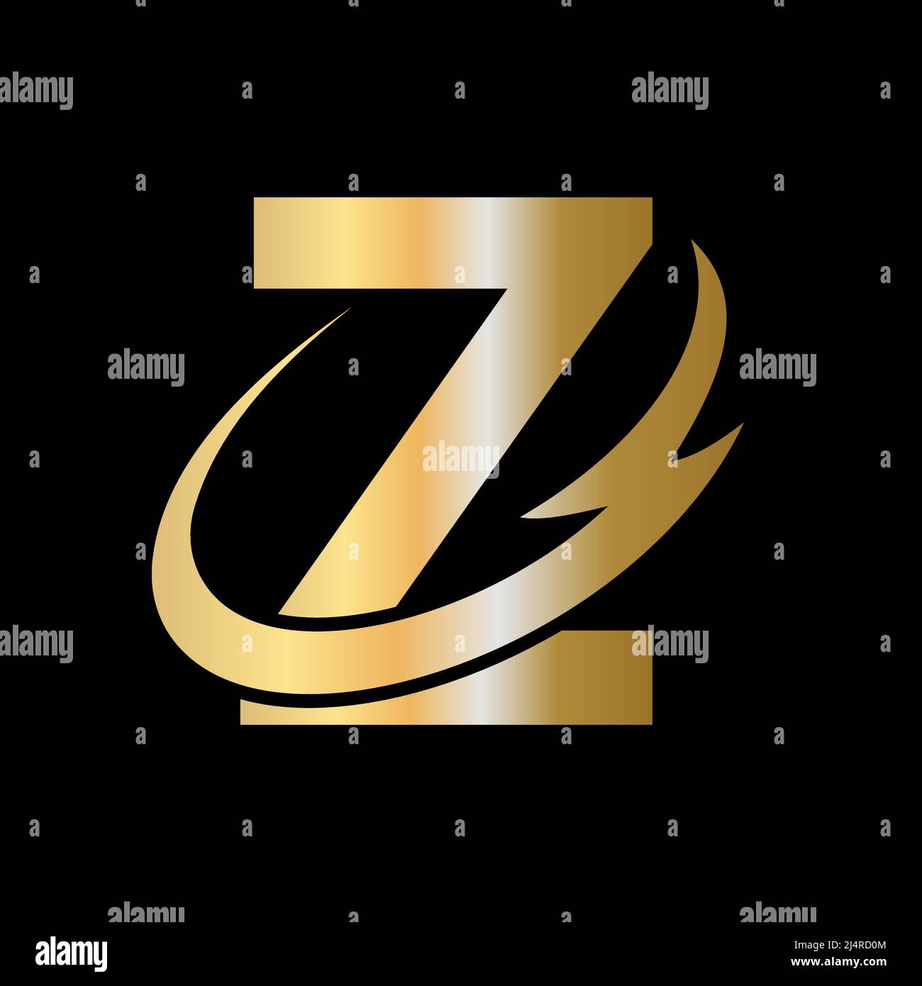 Initial Z letter logo with creative modern business typography vector template. Creative ...