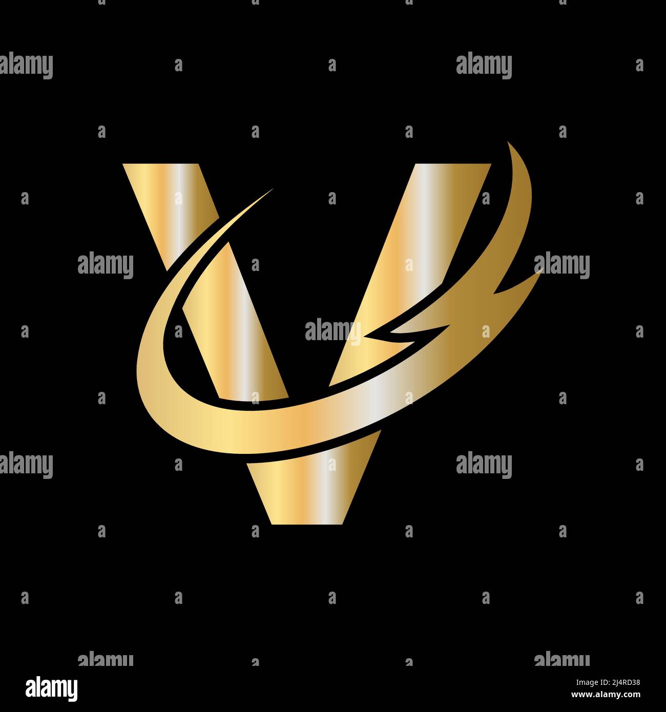 Initial V letter logo with creative modern business typography vector ...