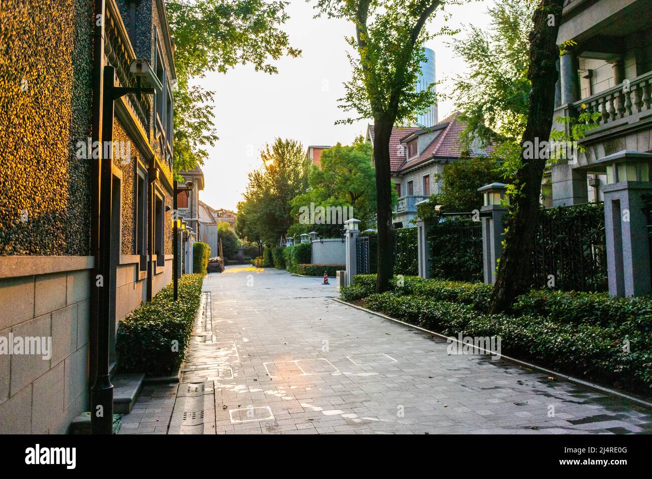 Shanghai, China, Empty, Street Scene, Rich, Private exclusive ...